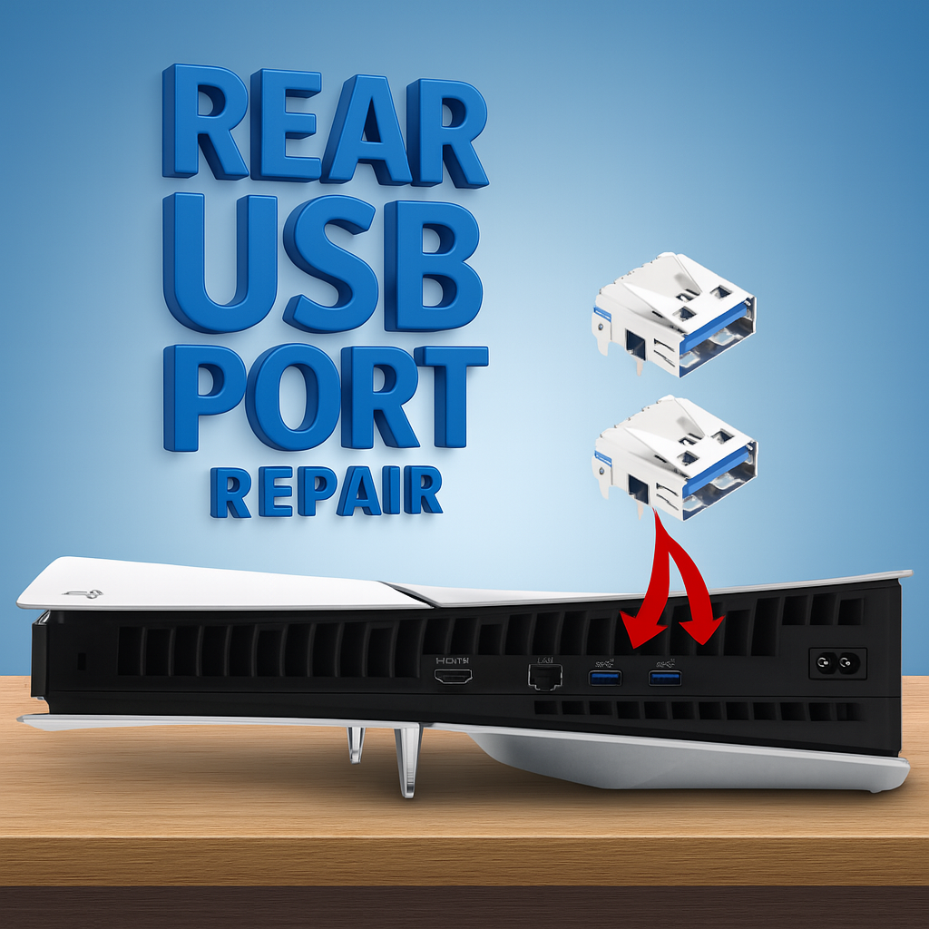 PS5 Slim Rear USB Port repair – TVPartsWorld Professional Console Repairs
